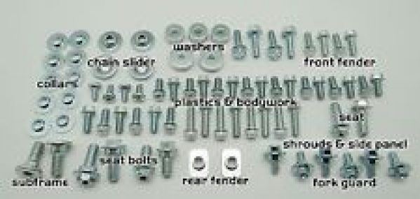 KAWASAKI KX60 KX65 KX80 KX85 KX125 KX250 KX500 96 piezas de Tornilleria ...